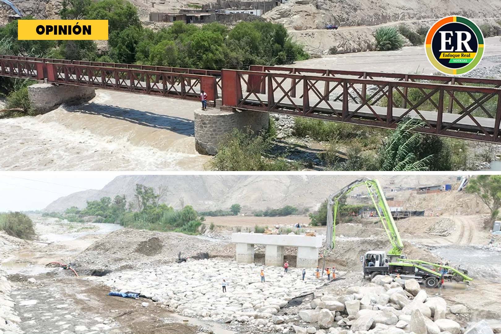 Crecida del río y el puente Rojo de Palpa – ENFOQUE REAL